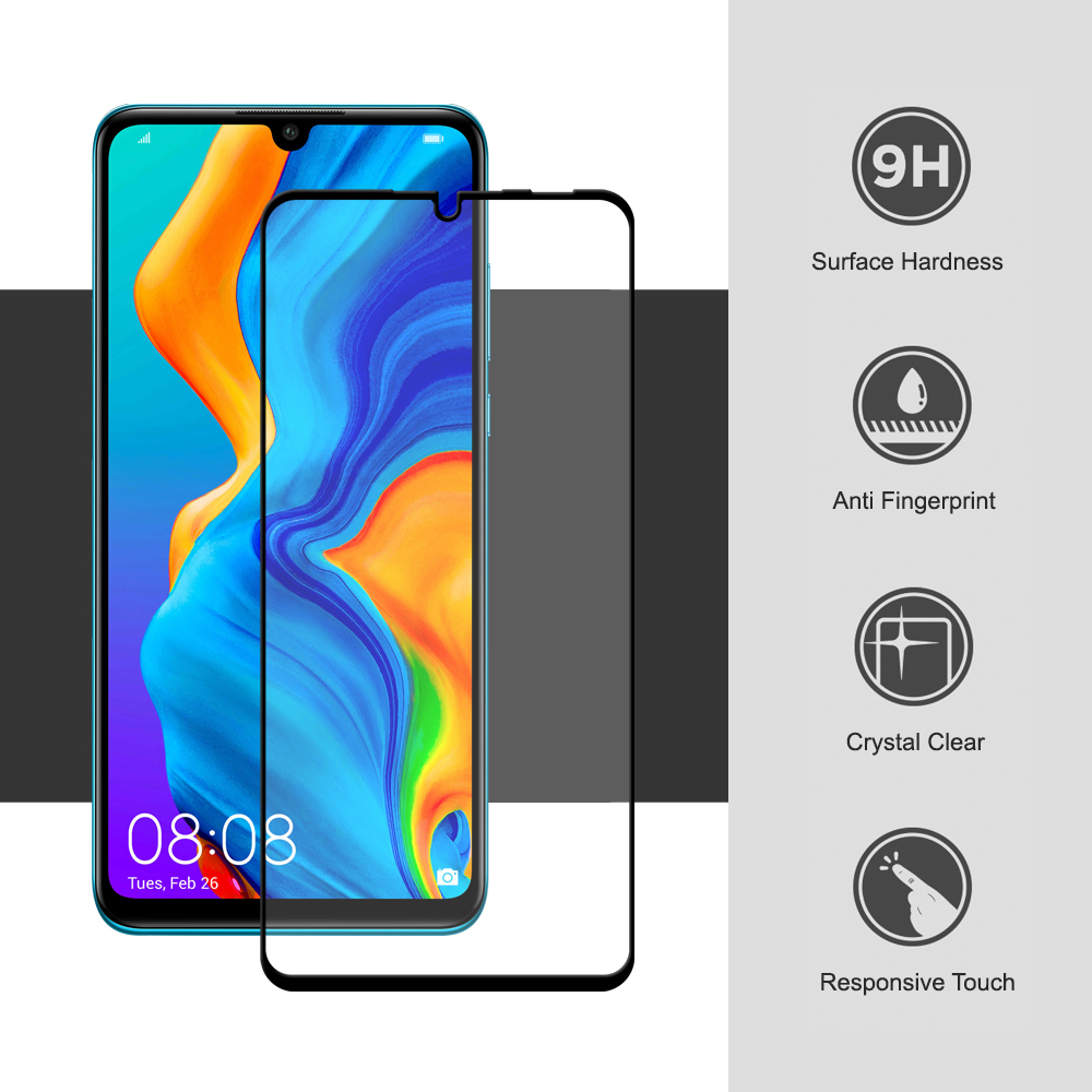 Full Tempered Glass Screen Protector for Huawei P30 Lite (Black)